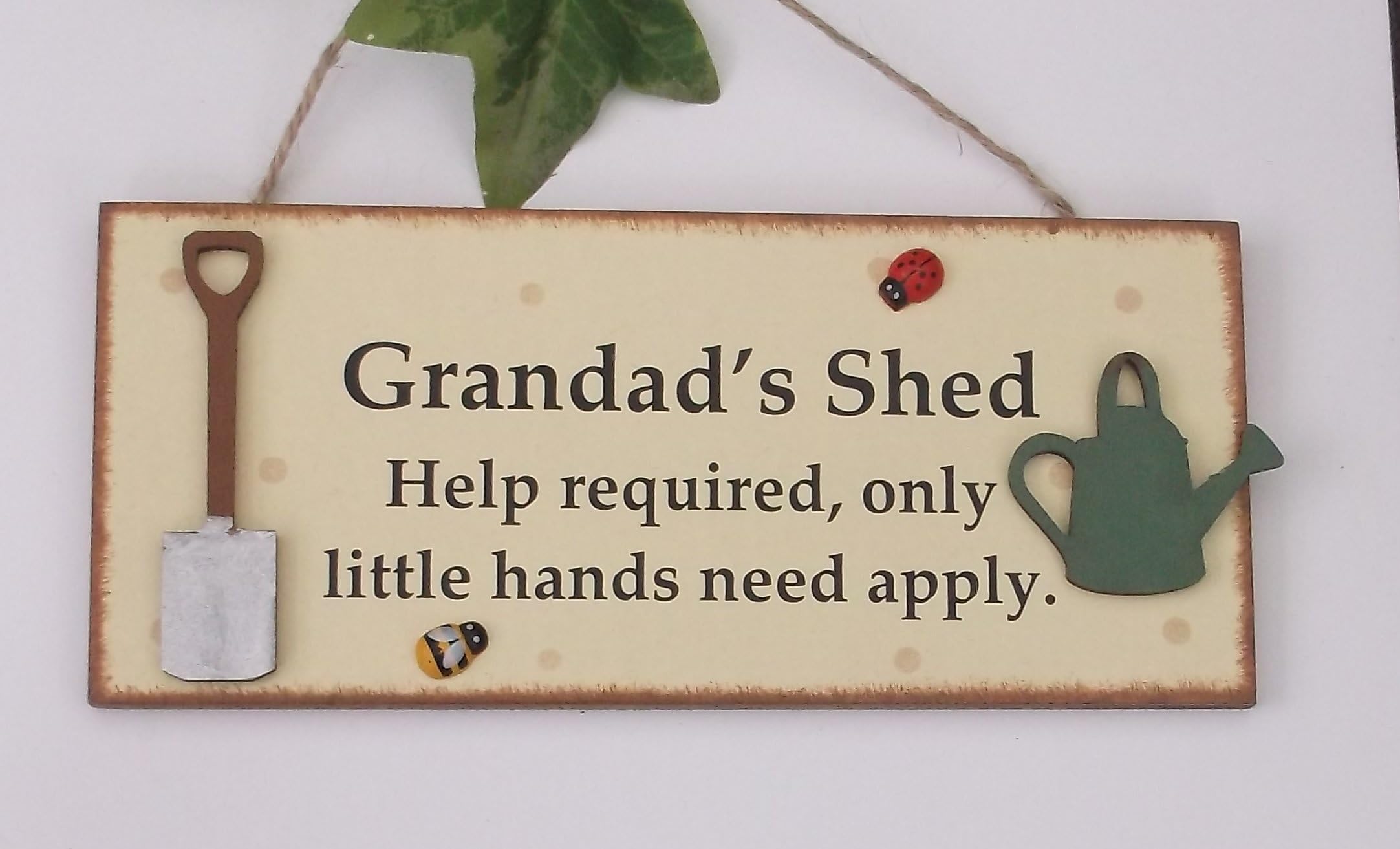 Grandad's Shed Wooden Plaque Gift : Amazon.co.uk: Home & Kitchen