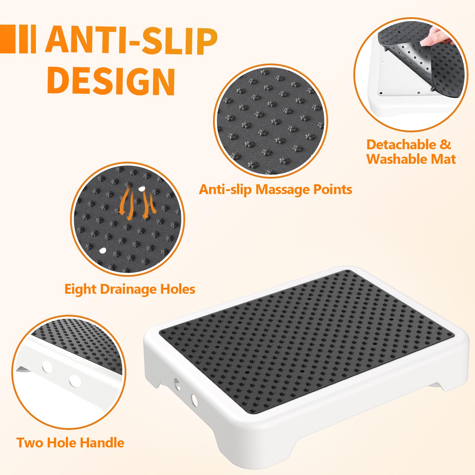 Snapklik.com : One Step Stools For Adults, Portable Safety Step ...