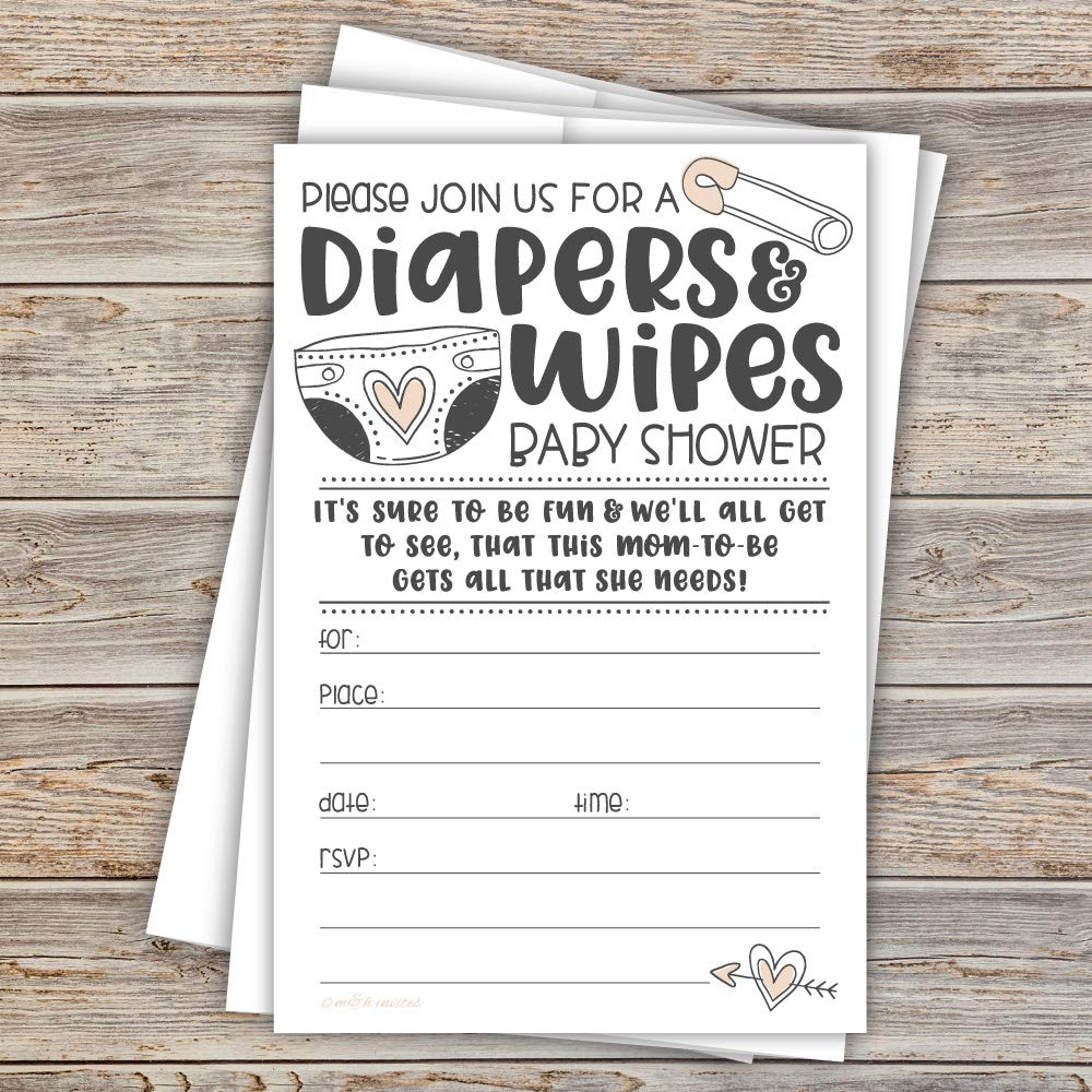 Diapers And Wipes Party Inviations Amazon.com: Boho Floral Baby Shower