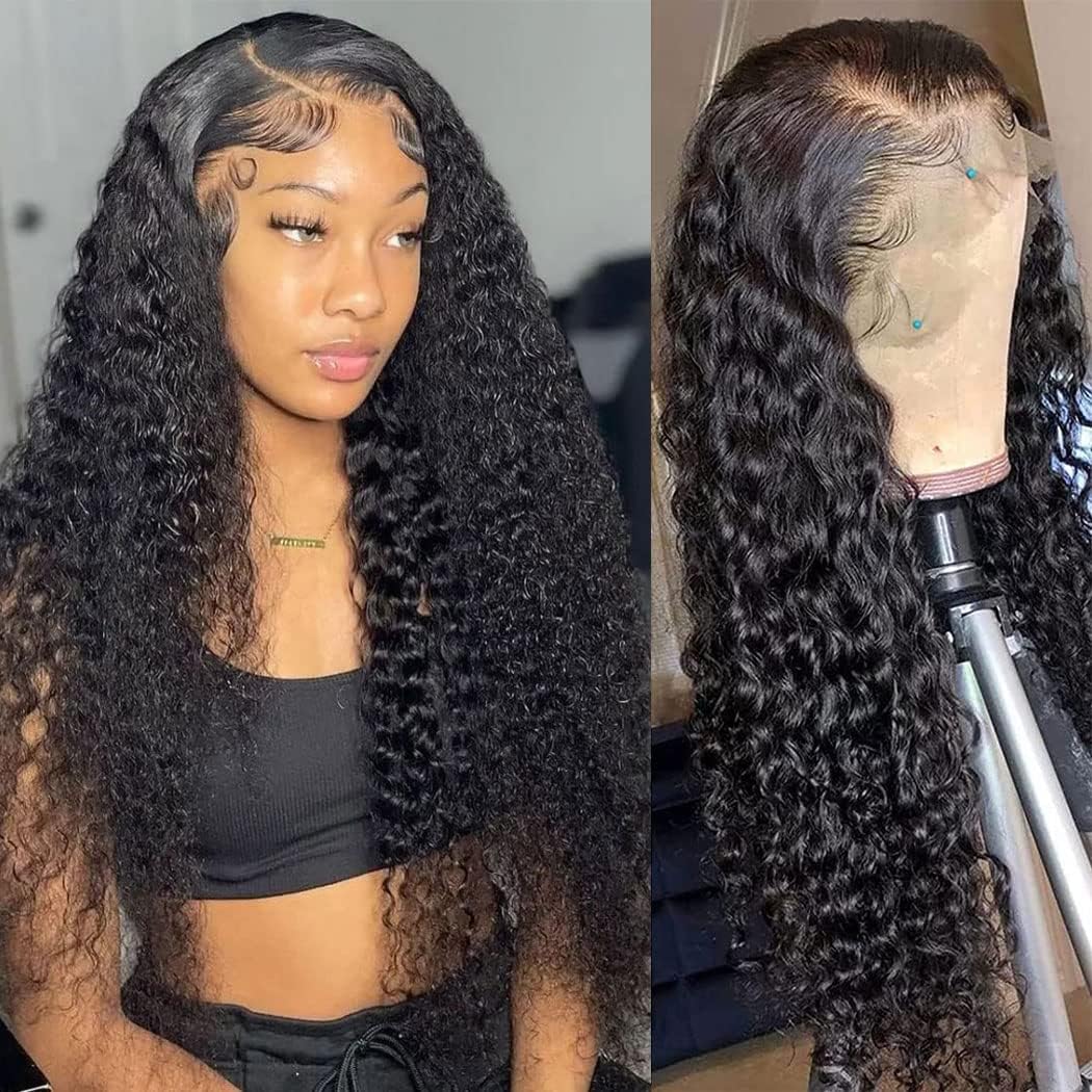 Amazon.com : HD Transparent Lace Front Water Wave Wigs 10A Virgin Hair ...