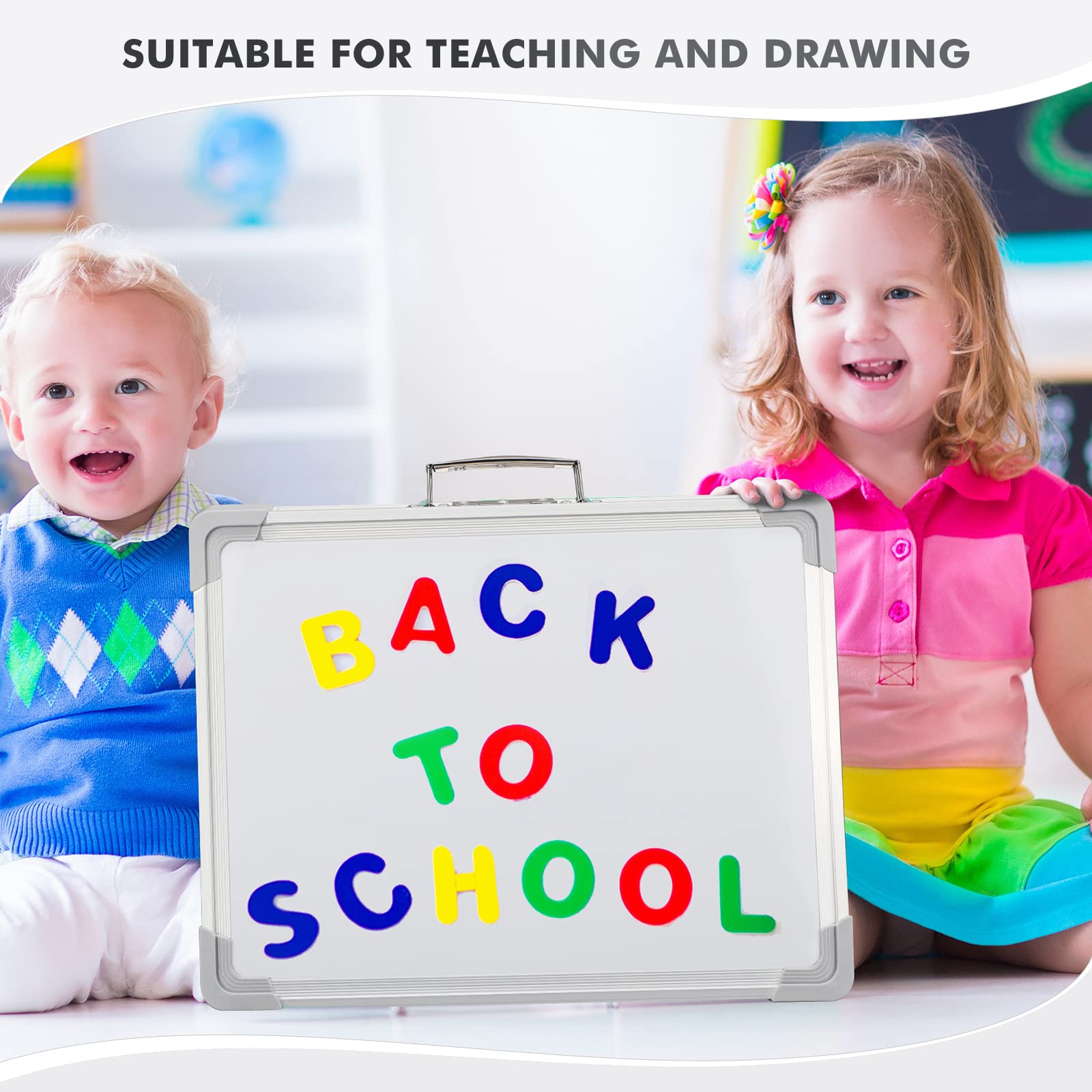 Snapklik.com : 2 Pieces Dry Erase White Board Magnetic Board For Kids ...