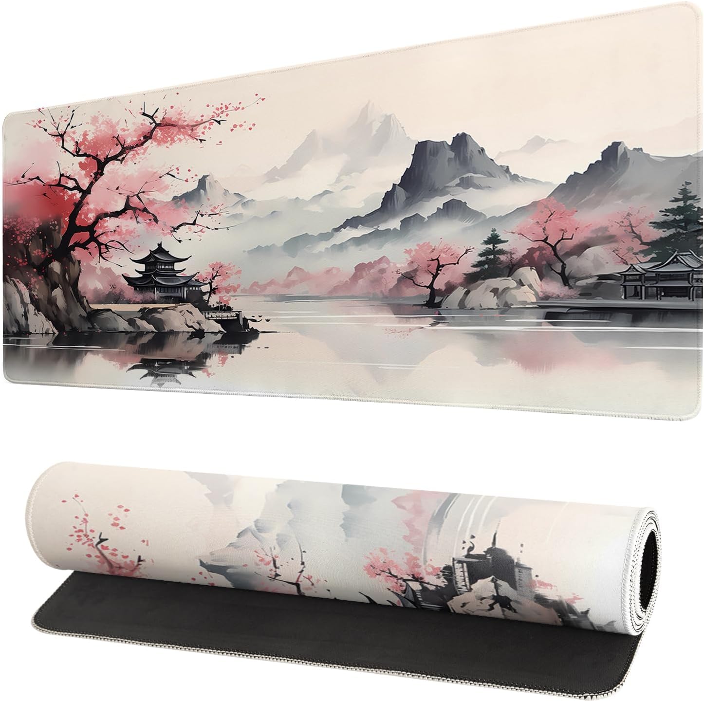 Amazon.com: Japanese Large Gaming Mouse Pad, Extended Keyboard Mat, Big ...