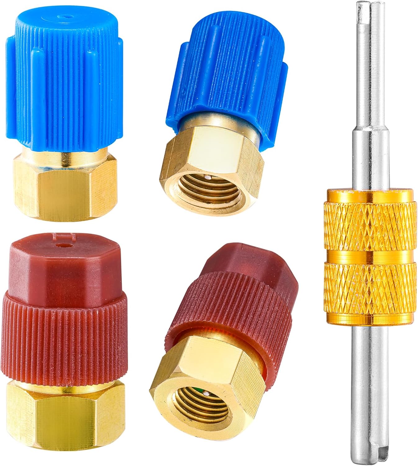 Amazon.com: R12 to R134A Conversion Kit, R12 to R134A AC Retrofit Fitting Adapter, High/Low ...