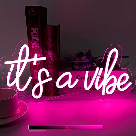 Amazon.com : Moodlion It's a Vibe Neon Sign, Neon Signs for Wall Decor ...