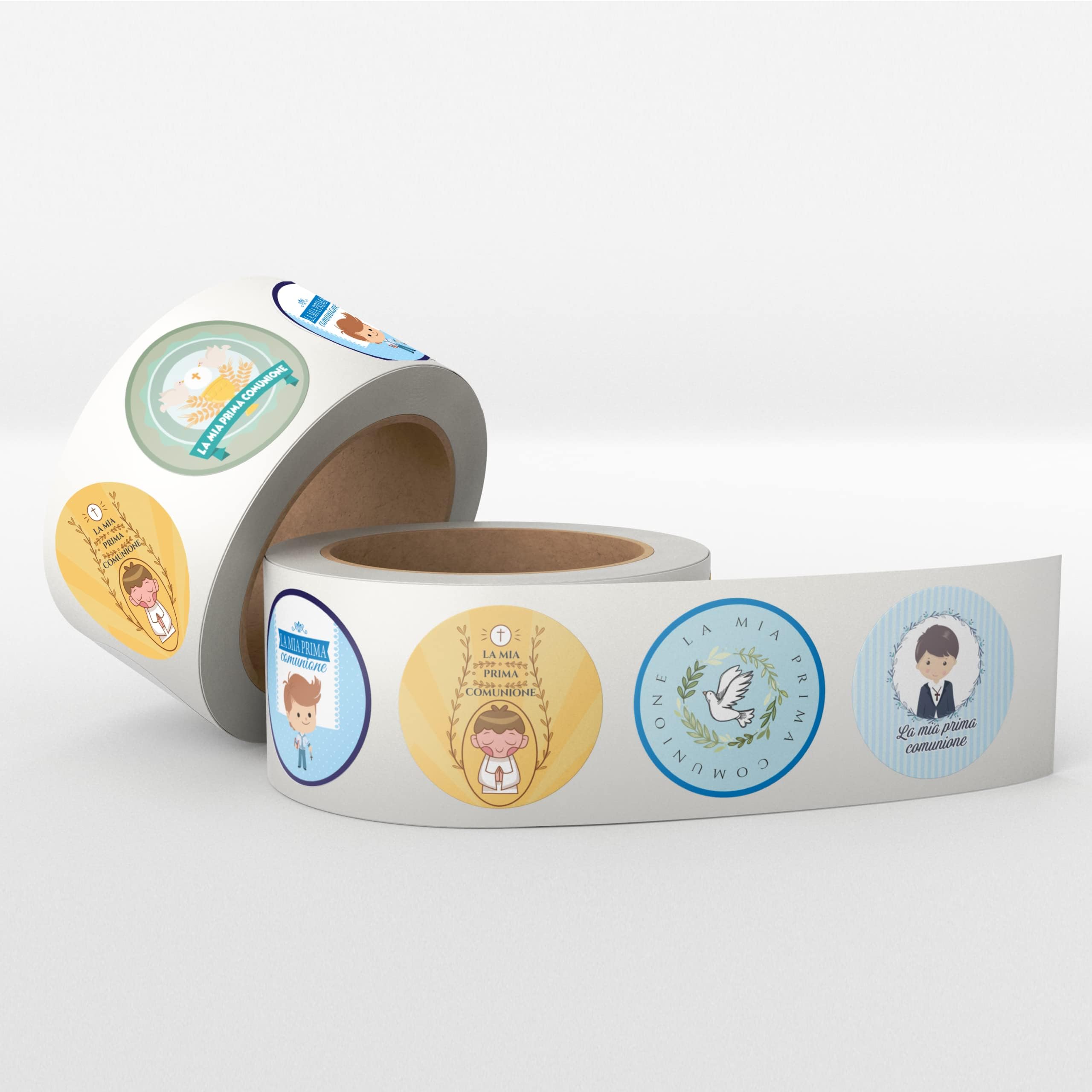 250 Adesivi Prima Comunione Bambino per Bomboniere - Sticker Adesivo ...