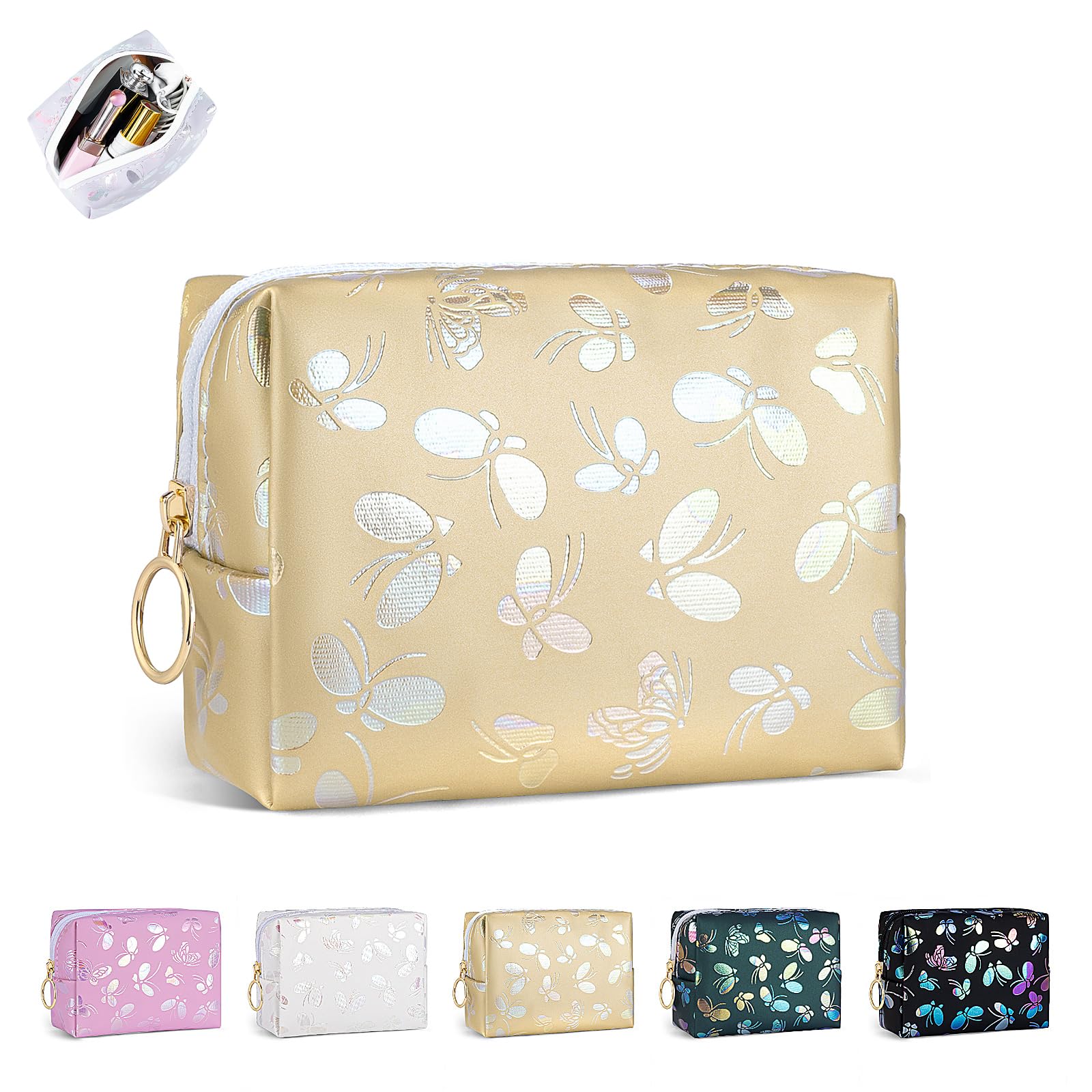 Amazon.com: Playexen 3.9" Mini Makeup Bag, Small Makeup Bag for Purse ...