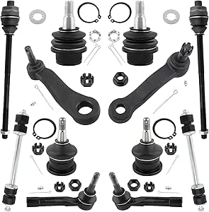 Amazon.com: YMAUGP 12pcs Front Suspension Ball Joints Tie Rods Pitman ...