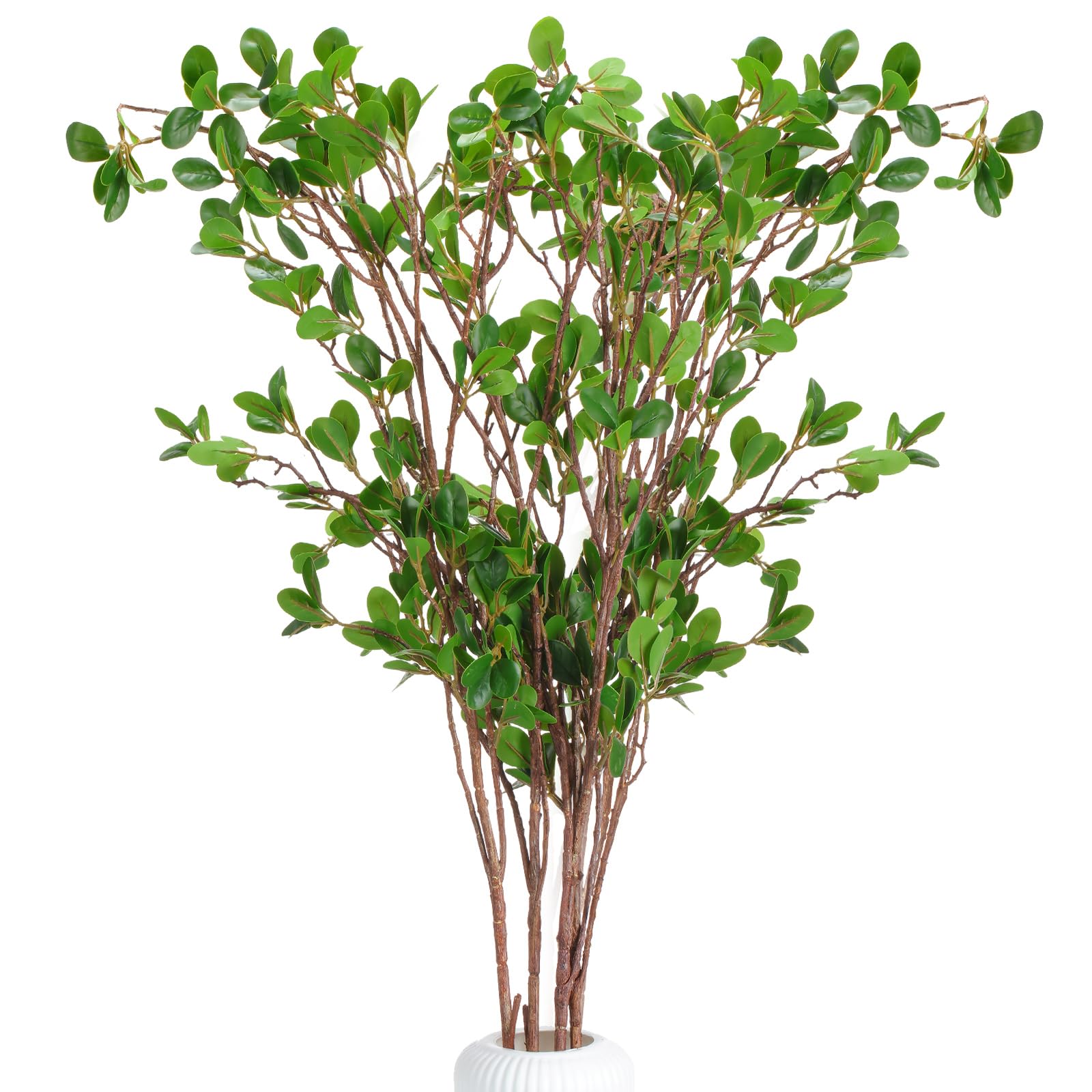 Tigeen 24 Pcs Artificial Branches Faux Greenery Stems Fake Ficus Twig ...
