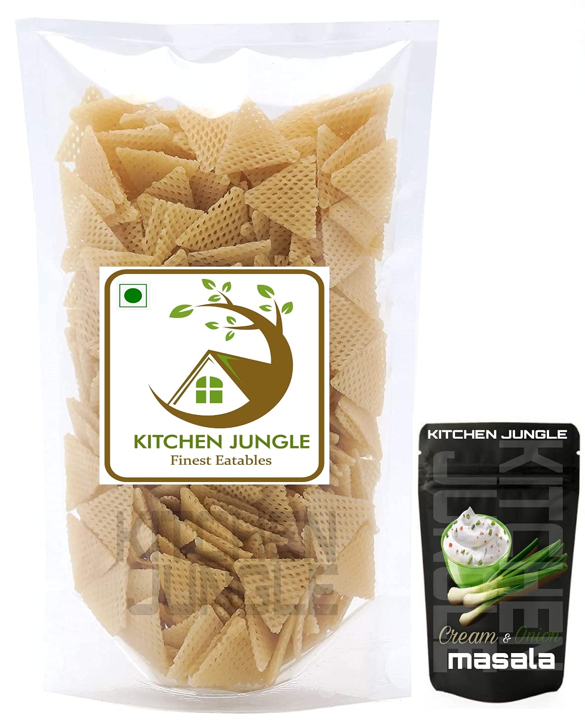 Kitchen Jungle 3D Triangle Fryums with Cream & Onion Masala (900g ...