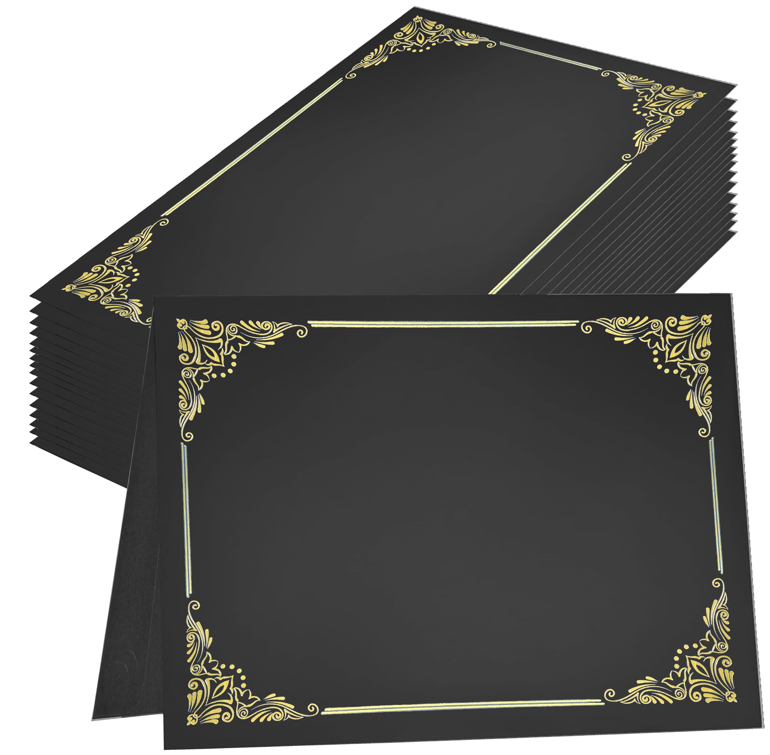 Snapklik.com : 25 Packs, Certificate Holders, Diploma Covers, Gold Foil ...