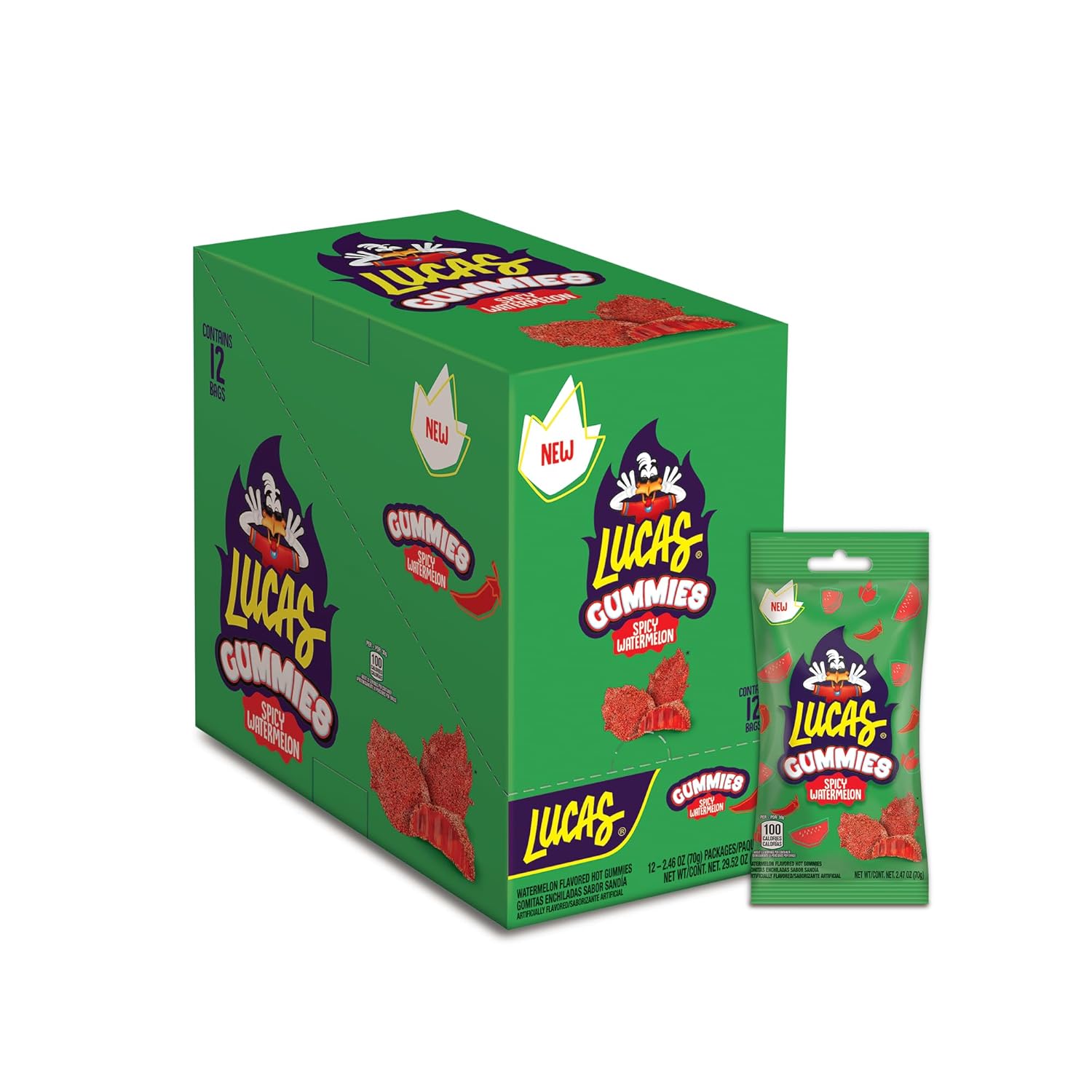 Amazon.com: Lucas Spicy Gummies - Paquete de 12 gomitas con sabor a sandía, 29.6 onzas : Comida ...