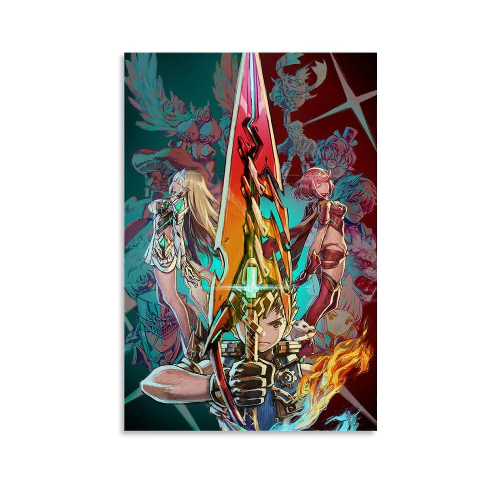 Amazon.com: HULDFRDA Xenoblade Chronicles Video Game Poster Decorative ...