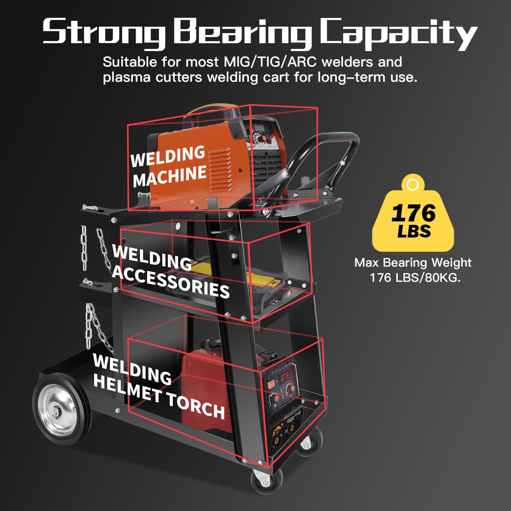 Snapklik.com : Welding Cart Heavy Duty Original Design, Welding Carts ...