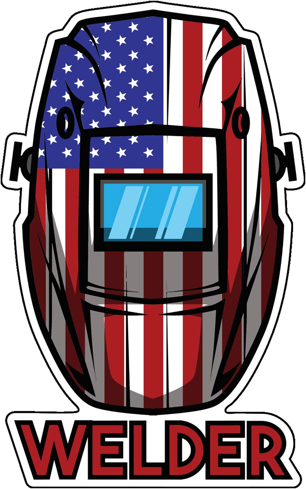 Amazon.com: 3x3 inch Round Hardhat Sized Welder Logo Sticker - Decal ...