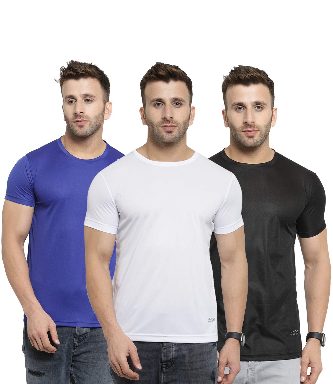 AWG ALL WEATHER GEAR Men’s Round Neck Half Sleeves, Lightweight Quick ...