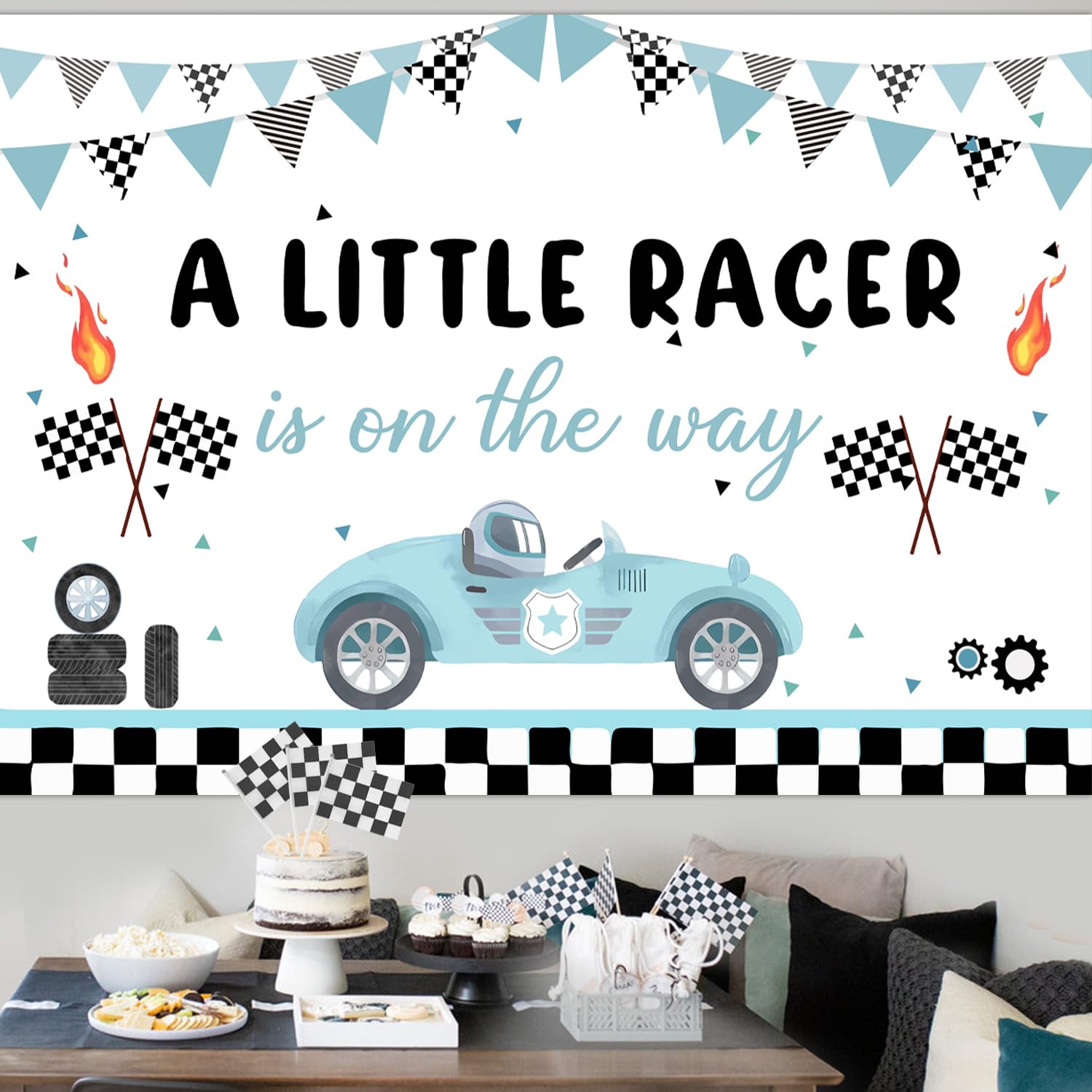 Race Car Baby Shower Decorations Racing Car Themed Baby Shower ...