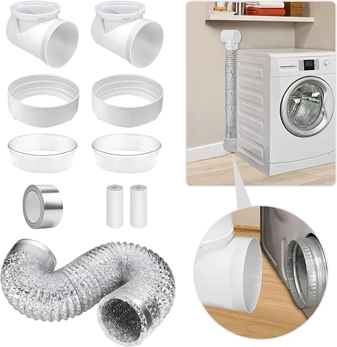 Amazon.com: Dryer Vent Connector Kit Double 90 Degree Dryer Vent Elbow ...