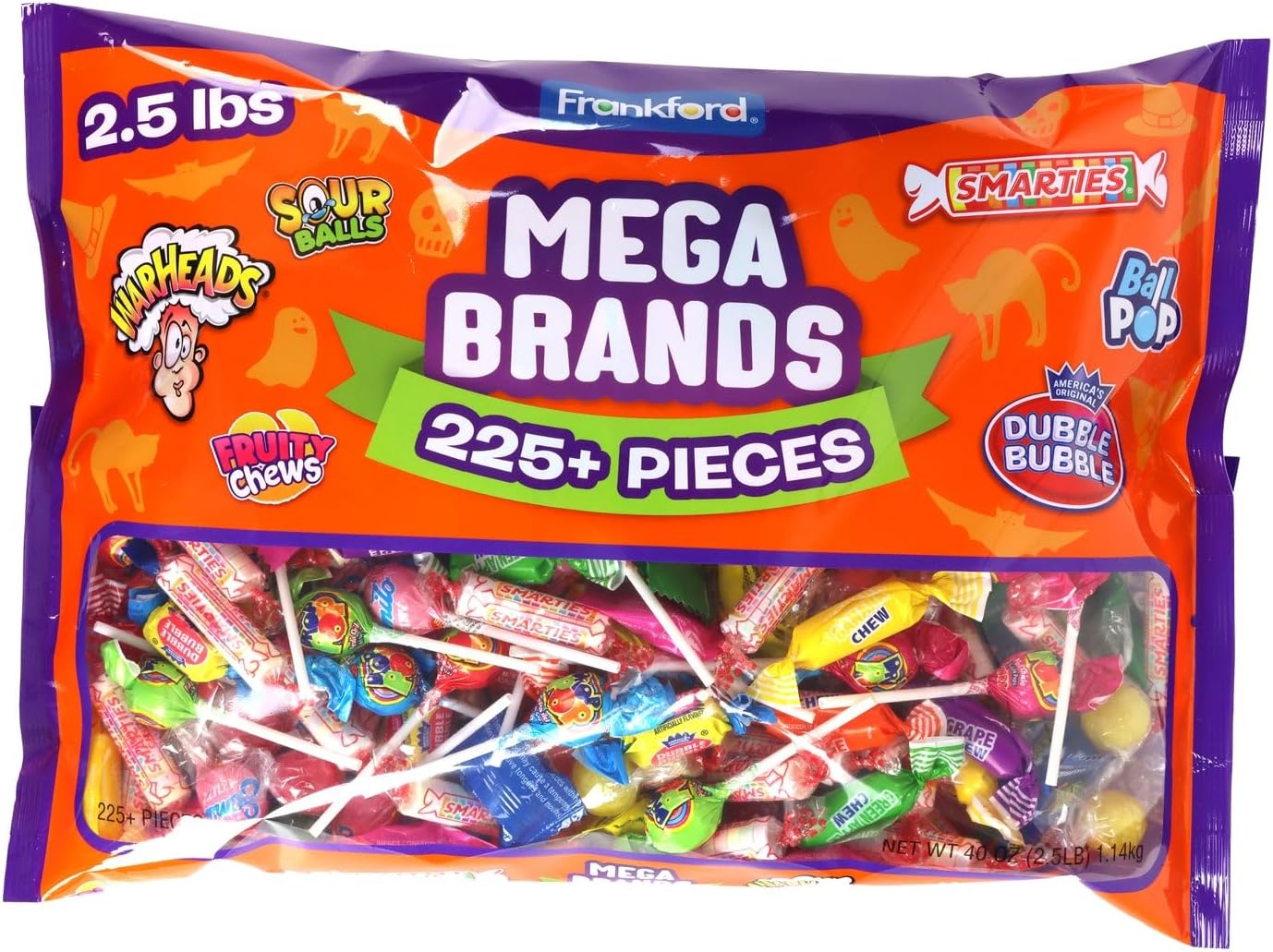 Amazon.com : Frankford Candy Mega Brands Bulk Variety Halloween Candy ...