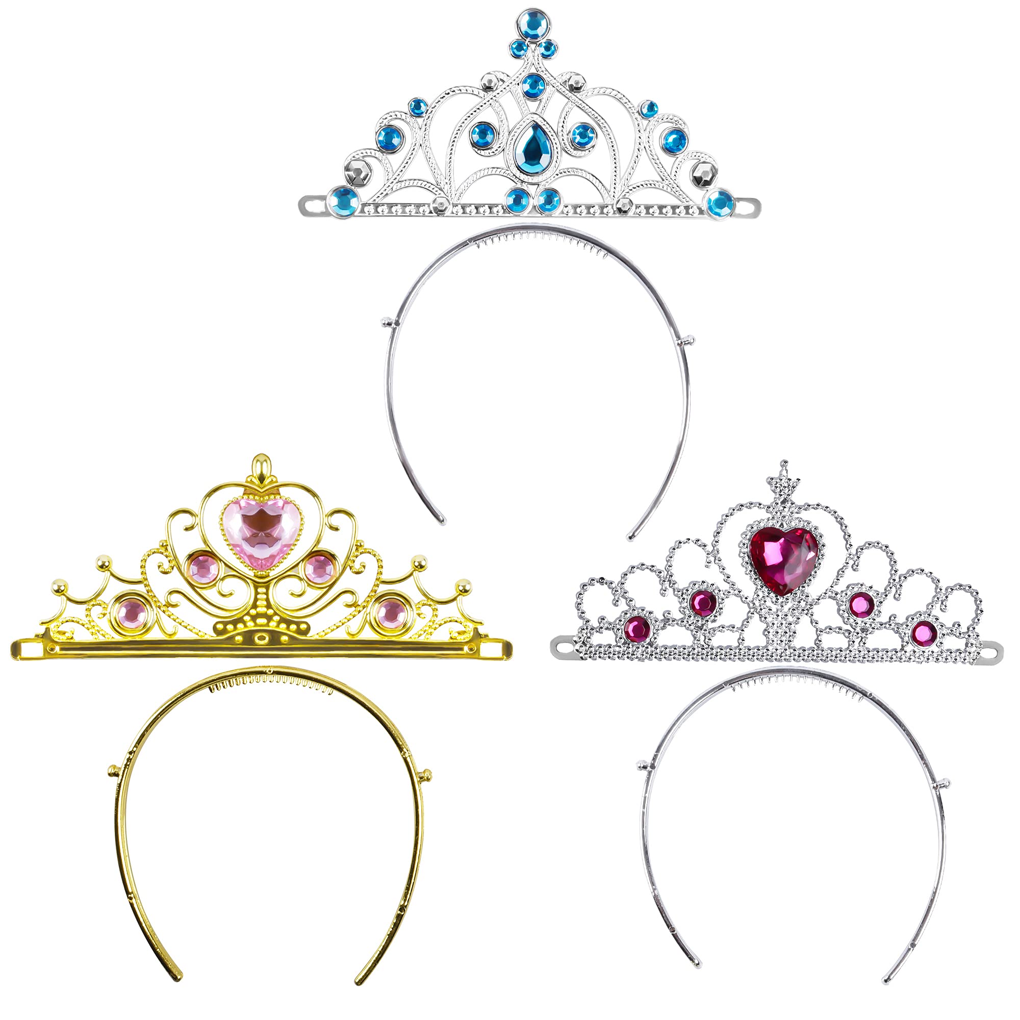 Snapklik.com : Princess Tiara Crown Headpieces, Dress Up Set For Little ...