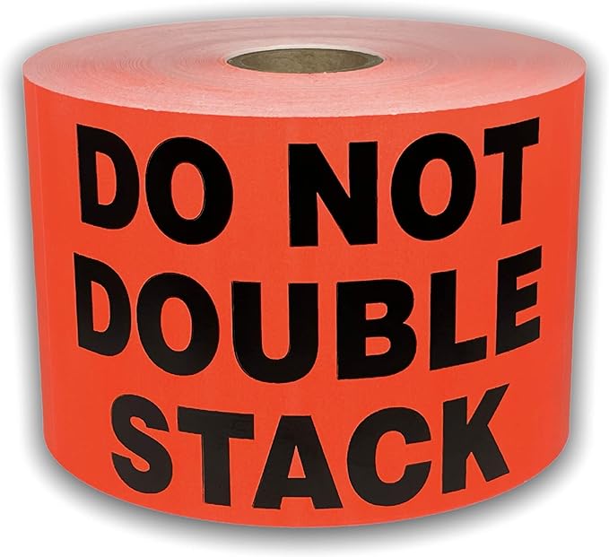 Amazon.com : 500 3x5 Bright Red Fragile Do Not Double Stack Shipping ...