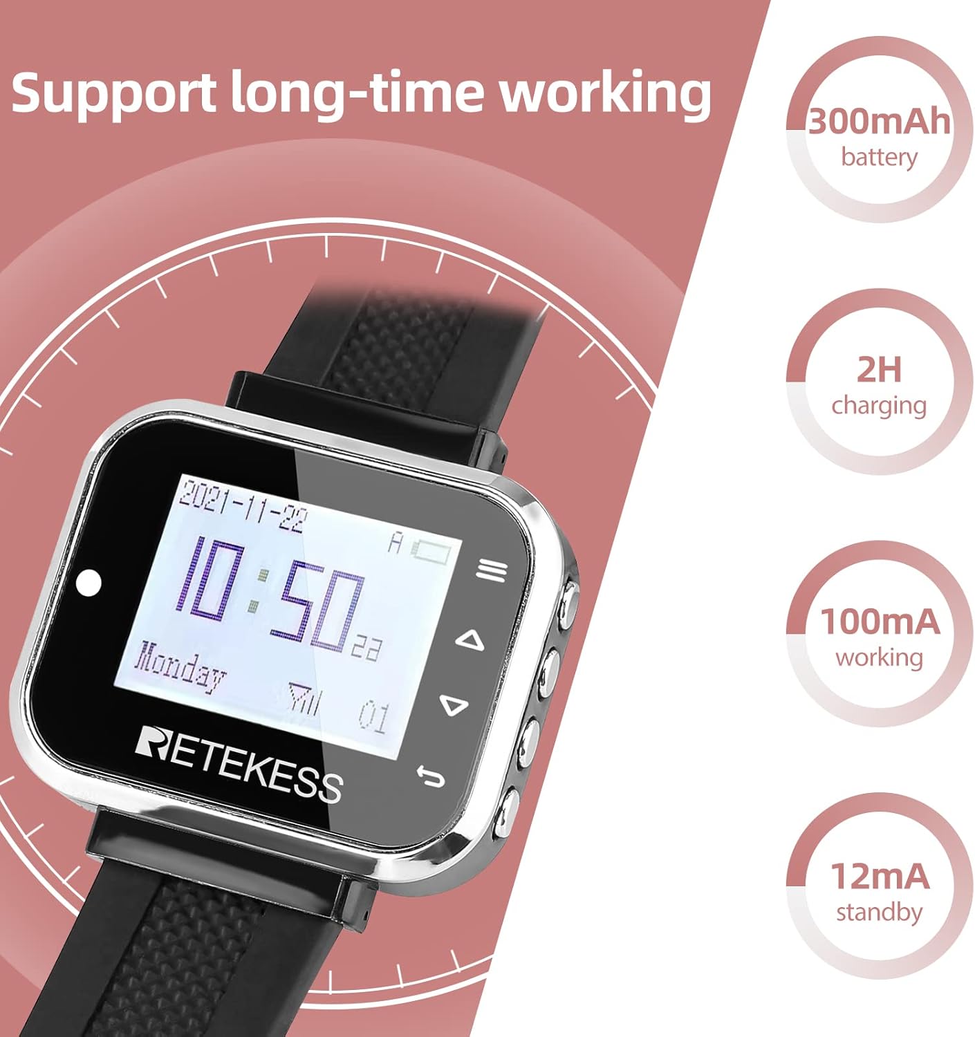 Retekess TD110 Wireless Watch Receiver Instruction Manual