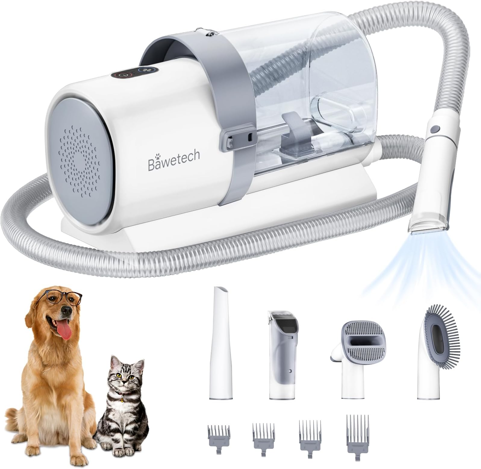 Amazon.com: Bawetech Dog Grooming Vacuum, 2.5L Large Capacity Grooming ...