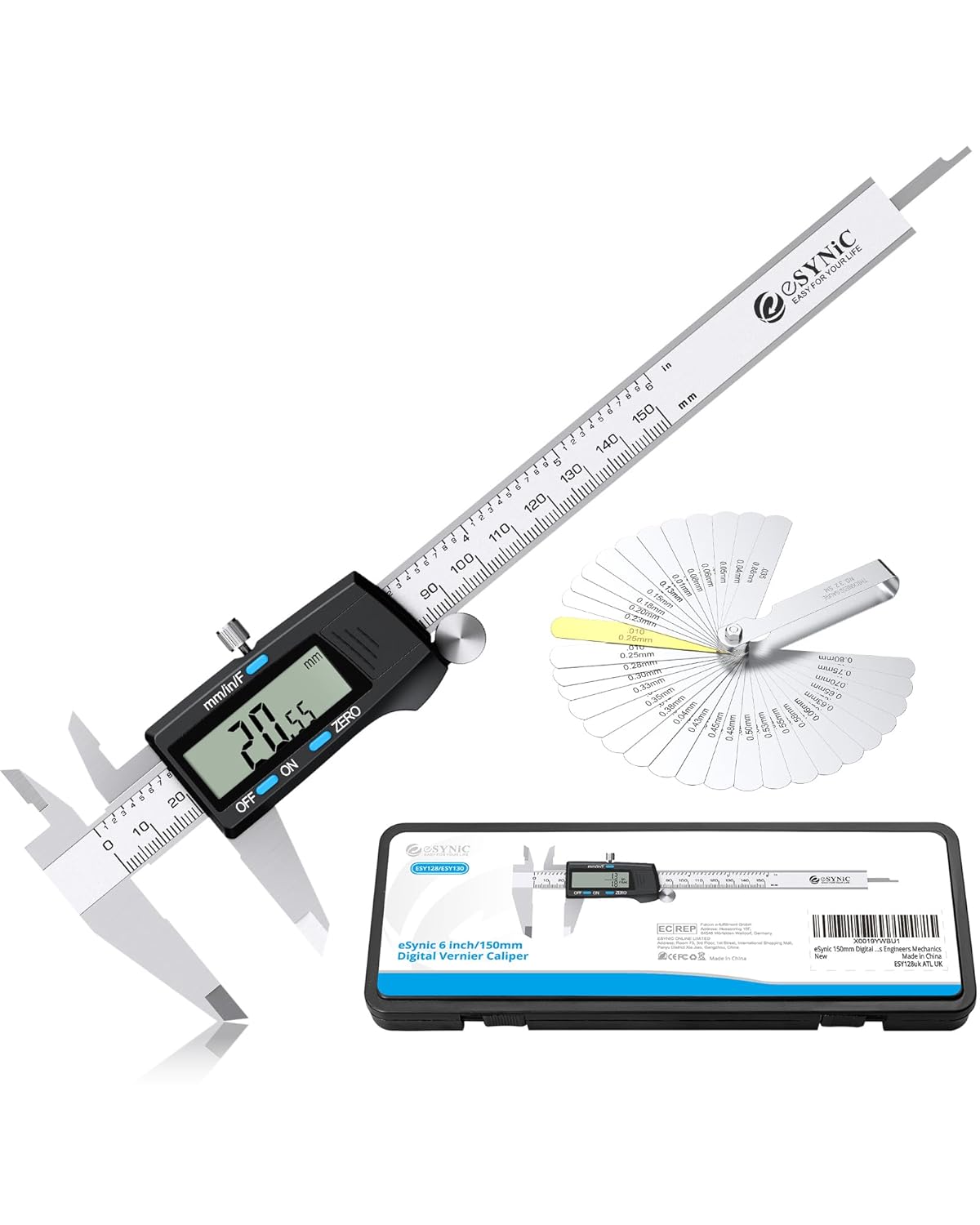 eSynic 150mm Digital Vernier Caliper Stainless Steel Philippines | Ubuy