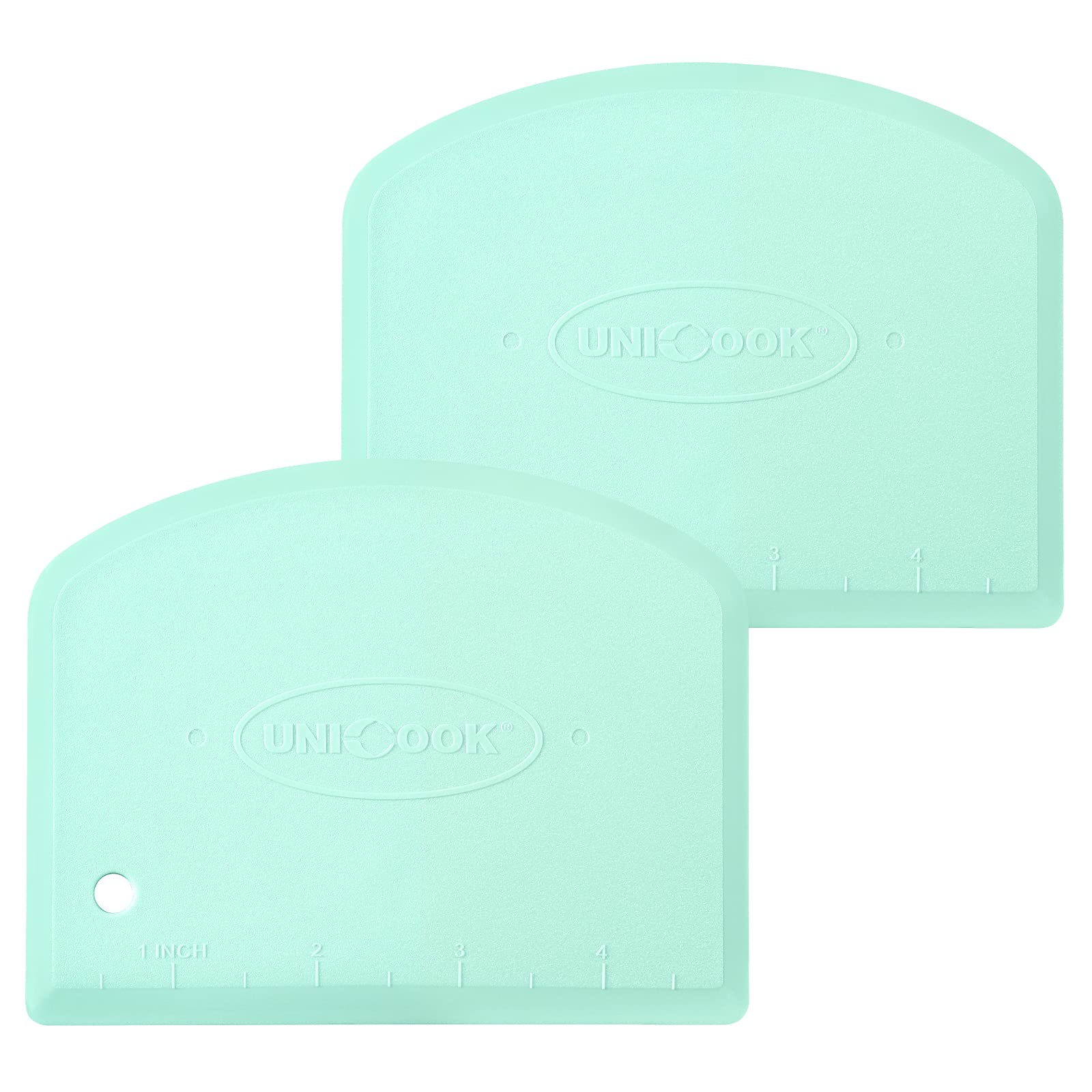 Amazon.com: Unicook Dough Scraper Cutter, Flexible Bowl Scraper ...