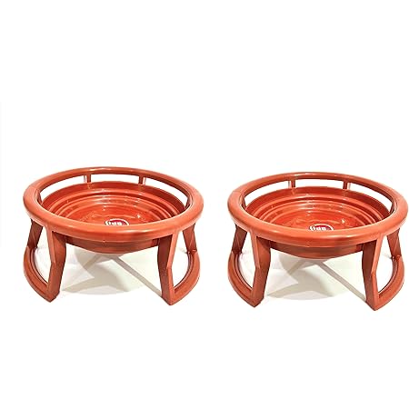 Kuber Industries Plastic Plant Pot with Cylinder Stand - Green ...