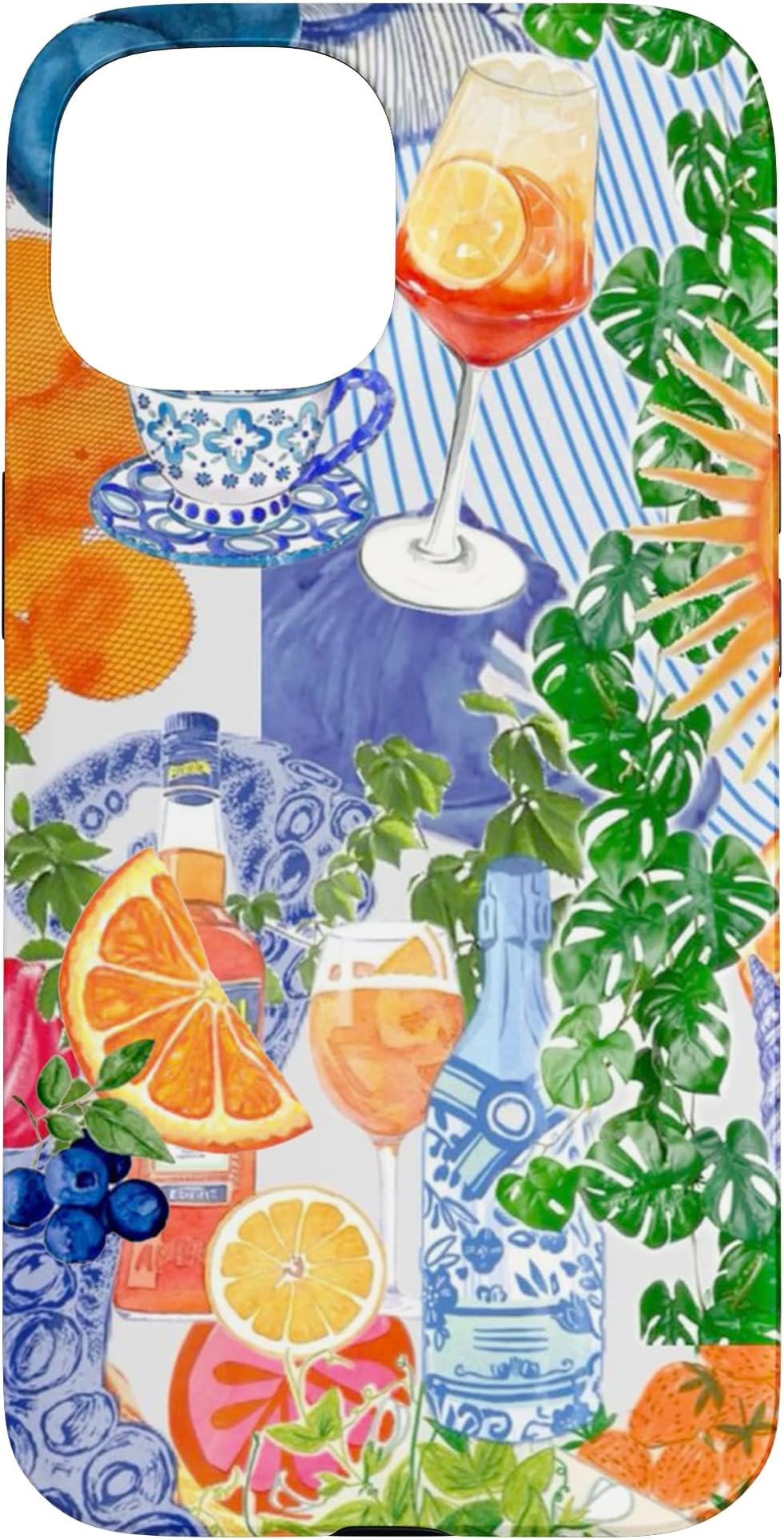 Amazon.com: iPhone 15 Coastal Summer Italian Mosaic European Preppy ...