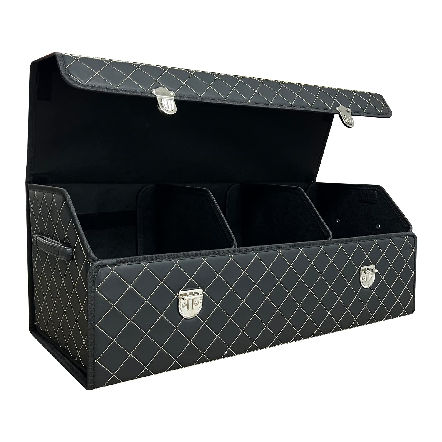 Amazon.com: Wuatow Trunk Organizer for Car With Lid,Foldable Trunk ...