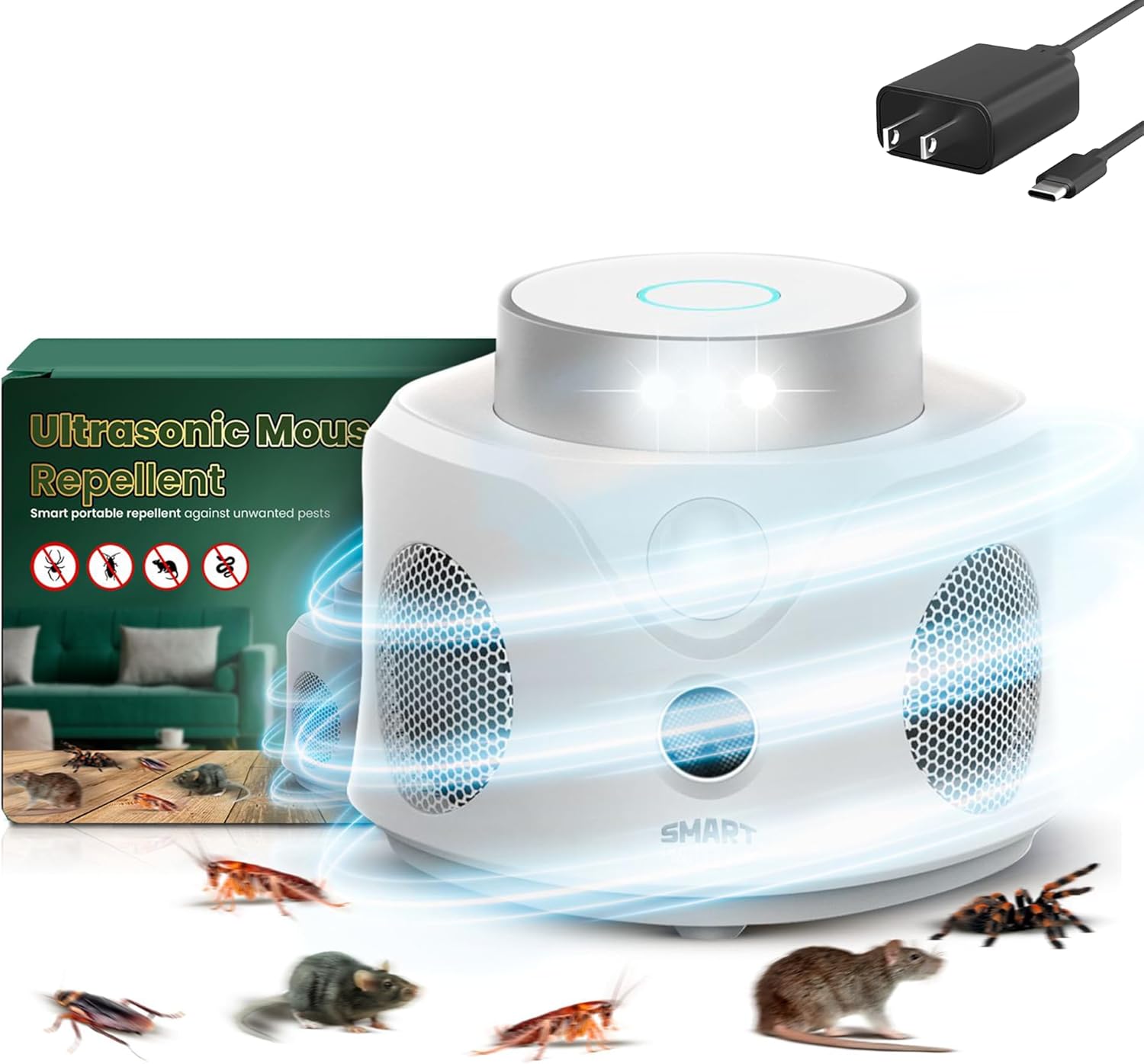 Amazon.com: 360 Ultrasonic Rodent Repellent - Indoor Solution for ...