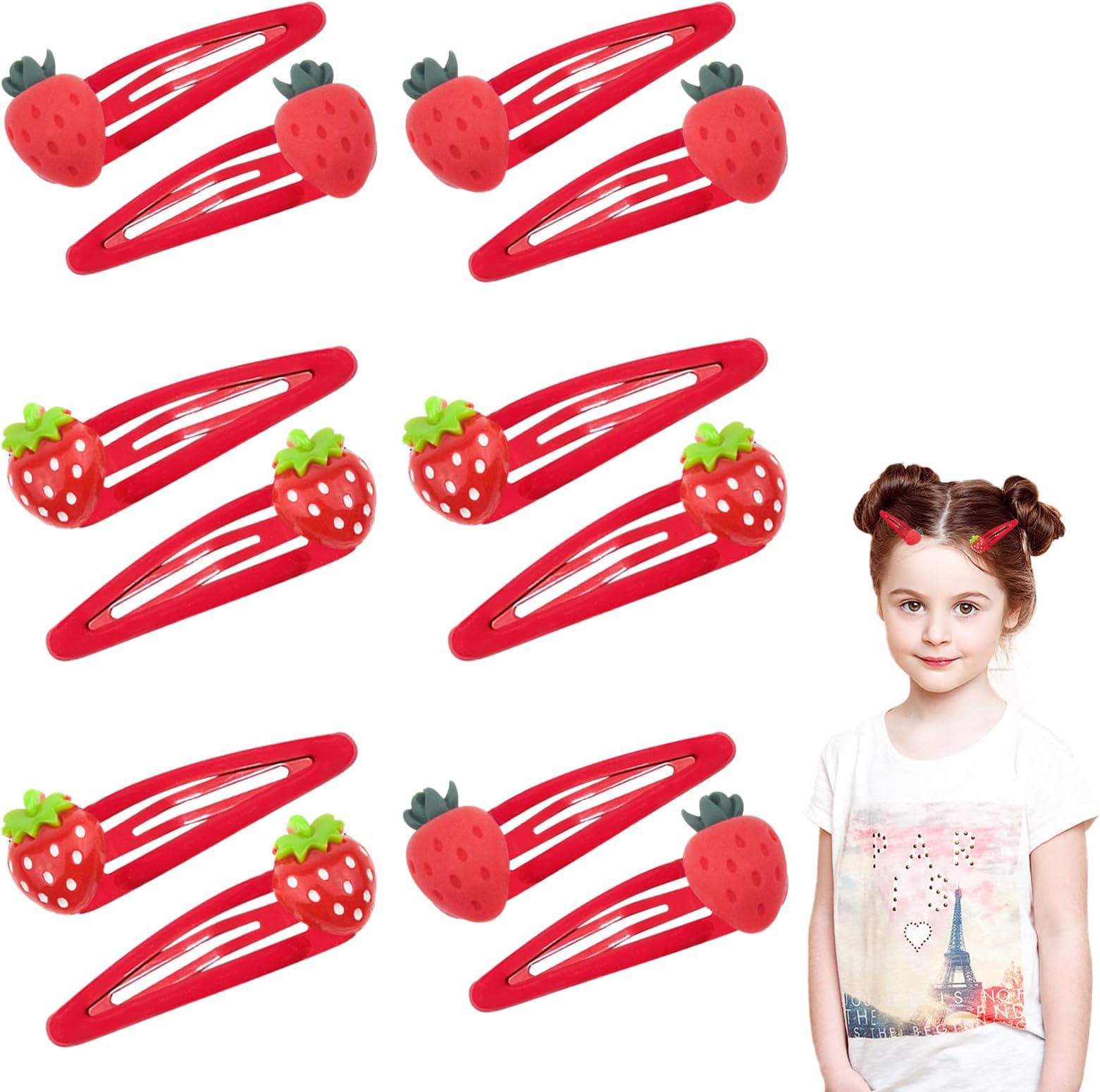 Amazon.com : Kesvila 20 Pcs Ladybug Hair Clips, Animal Hair Clips for ...