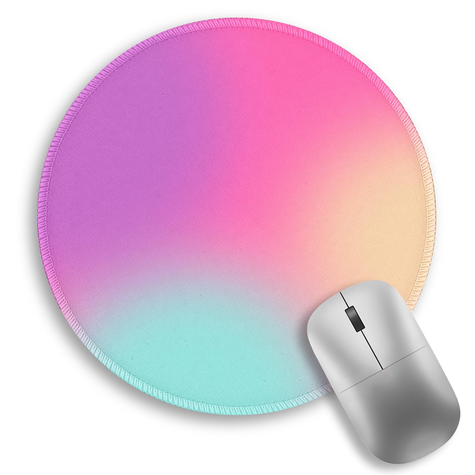 Amazon.com: Gradient Pink Purple Work Mouse Pad, Small Round Mouse Pads ...