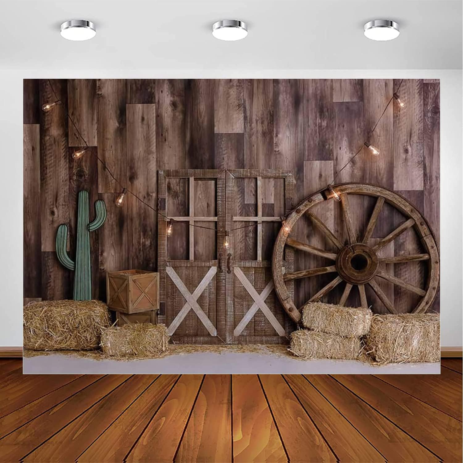 Amazon.com : JASREE Vinyl 8x6ft Western Cowboy Backdrop for Portrait ...