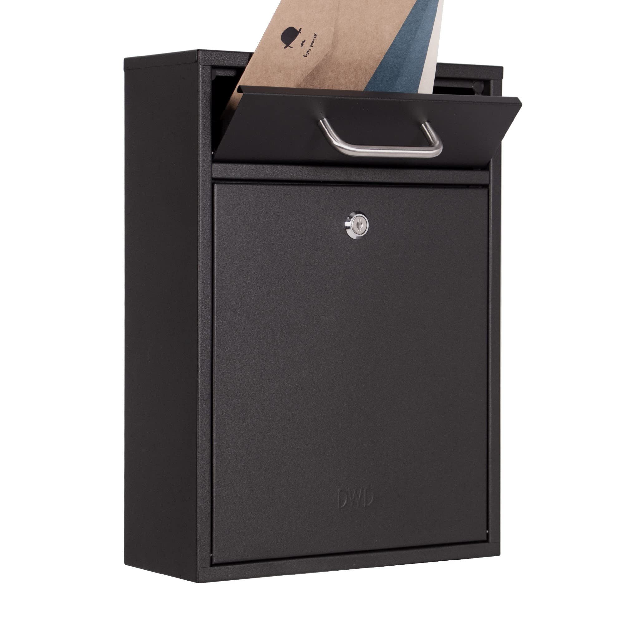 DWD® Premium Post Box 45 Degree Angled Slot Anti -Theft Anti -Fishing ...