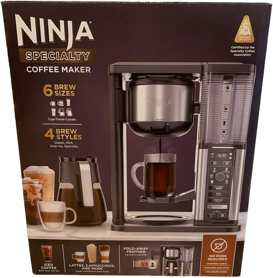 Ninja CE251 - Cafetera programable, con jarra de cristal de 12 tazas ...