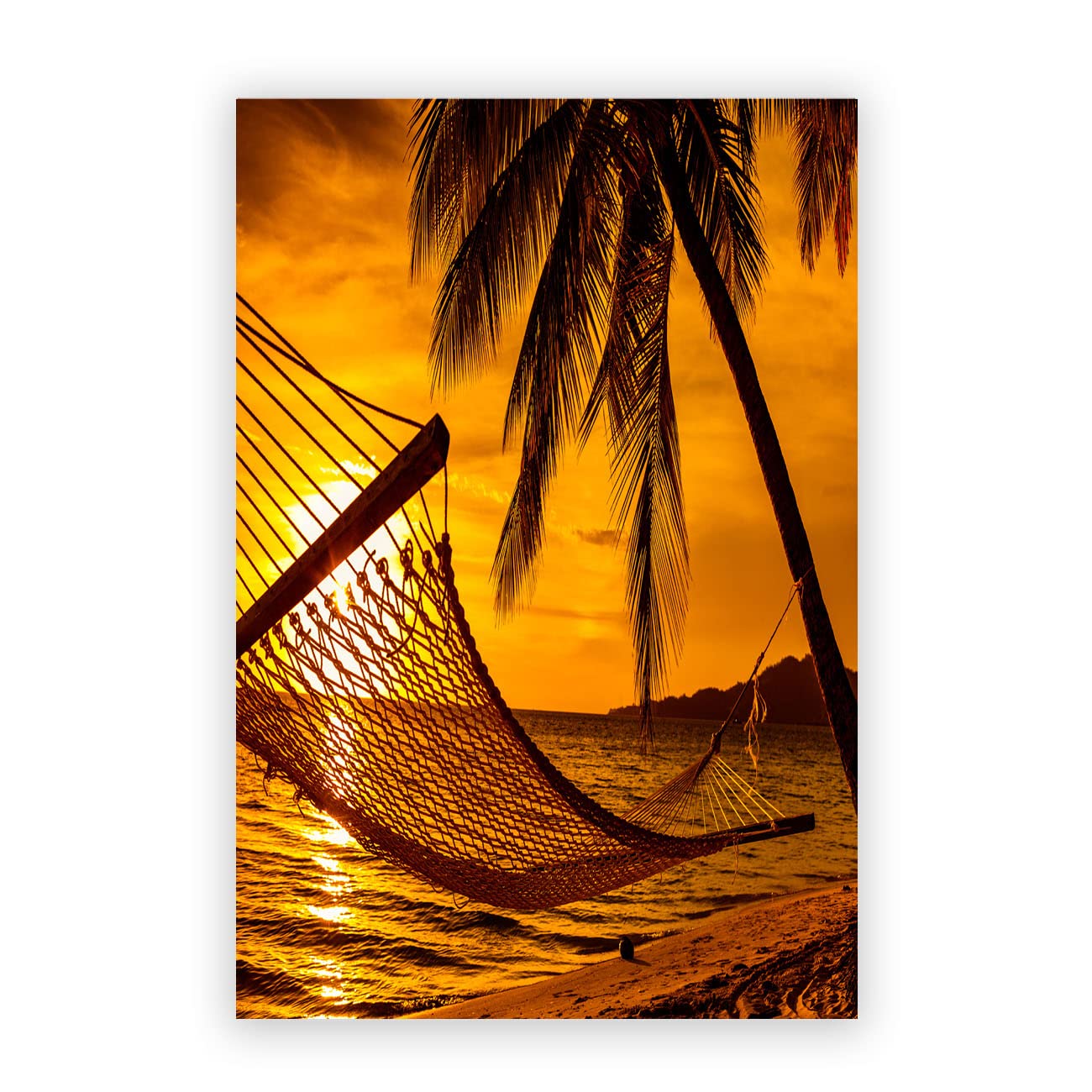 Tropical Beach Hammock Sunset