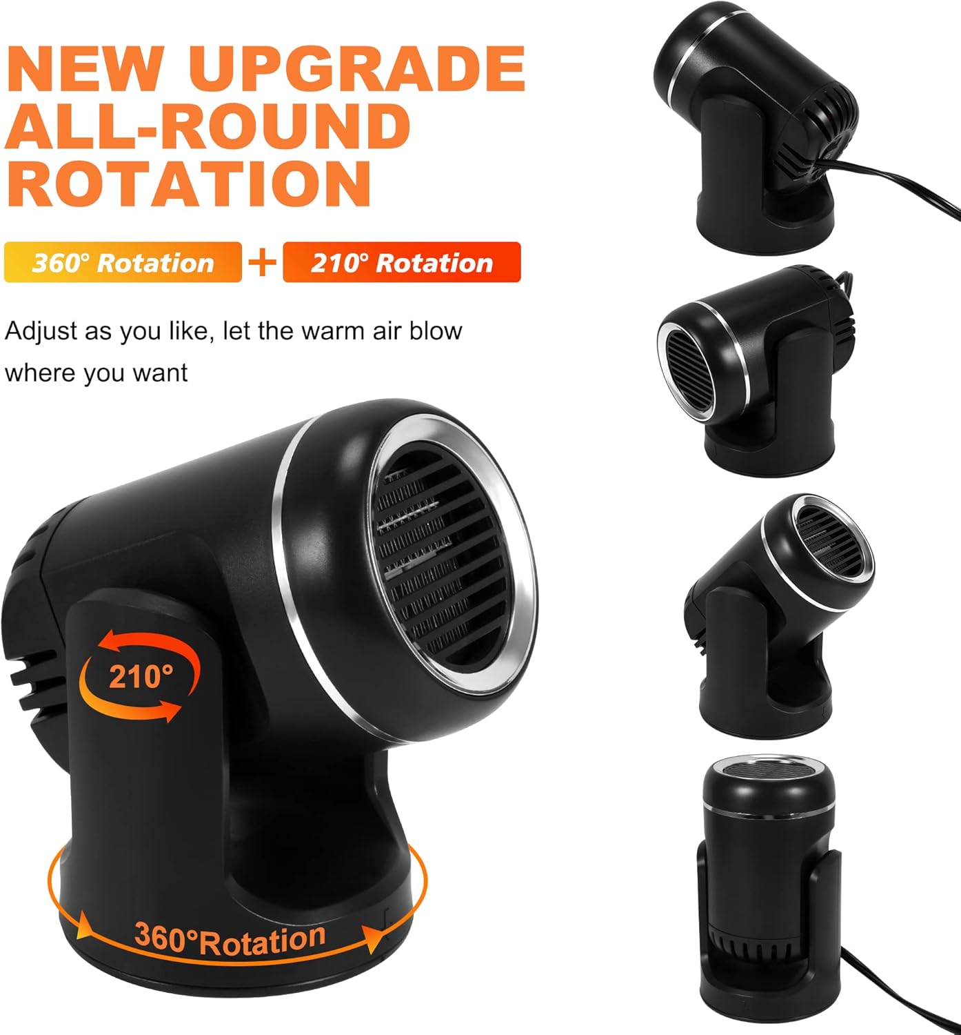 Buy XXK C2 Upgraded Portable Car Heater, 12V 150W, Car Windshield ...