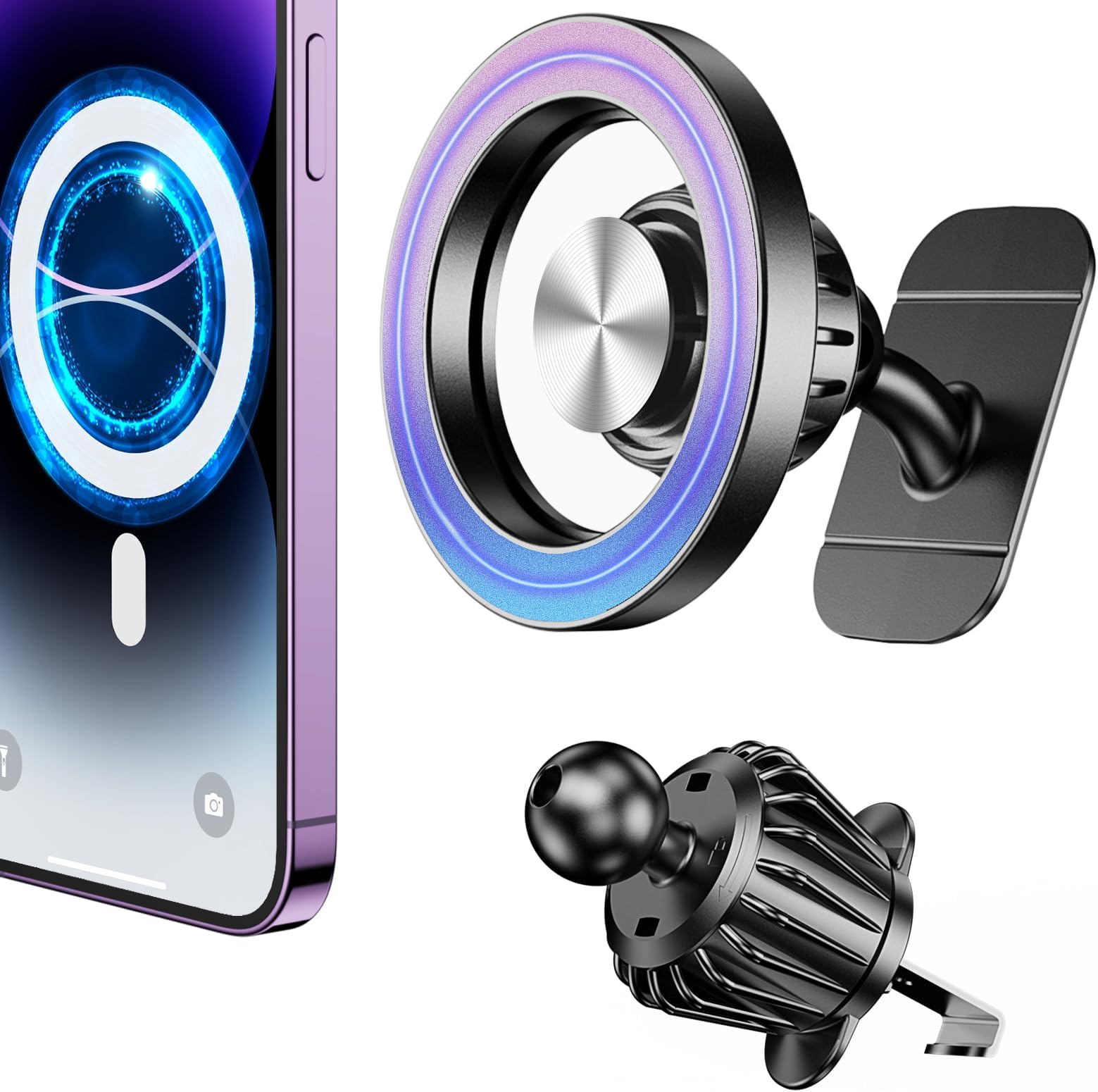 Amazon.com: for Magsafe Car Mount【20 Strong Magnets】 Magnetic Phone ...