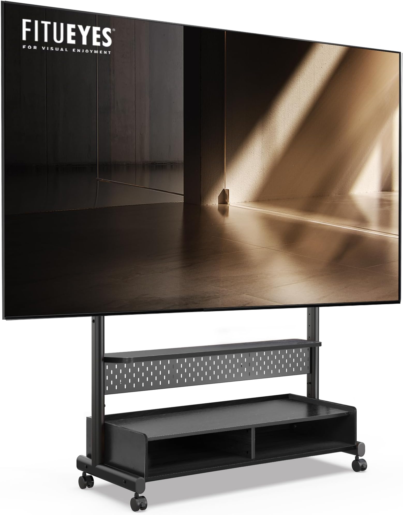 Amazon.com: FITUEYES Rolling TV Stand - Portable Floor TV Mount on ...
