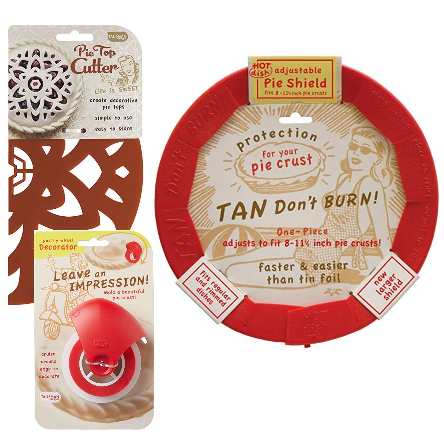 Pie Crust Decorating Tool Embosser Talisman Designs Pastry Wheel Pie ...