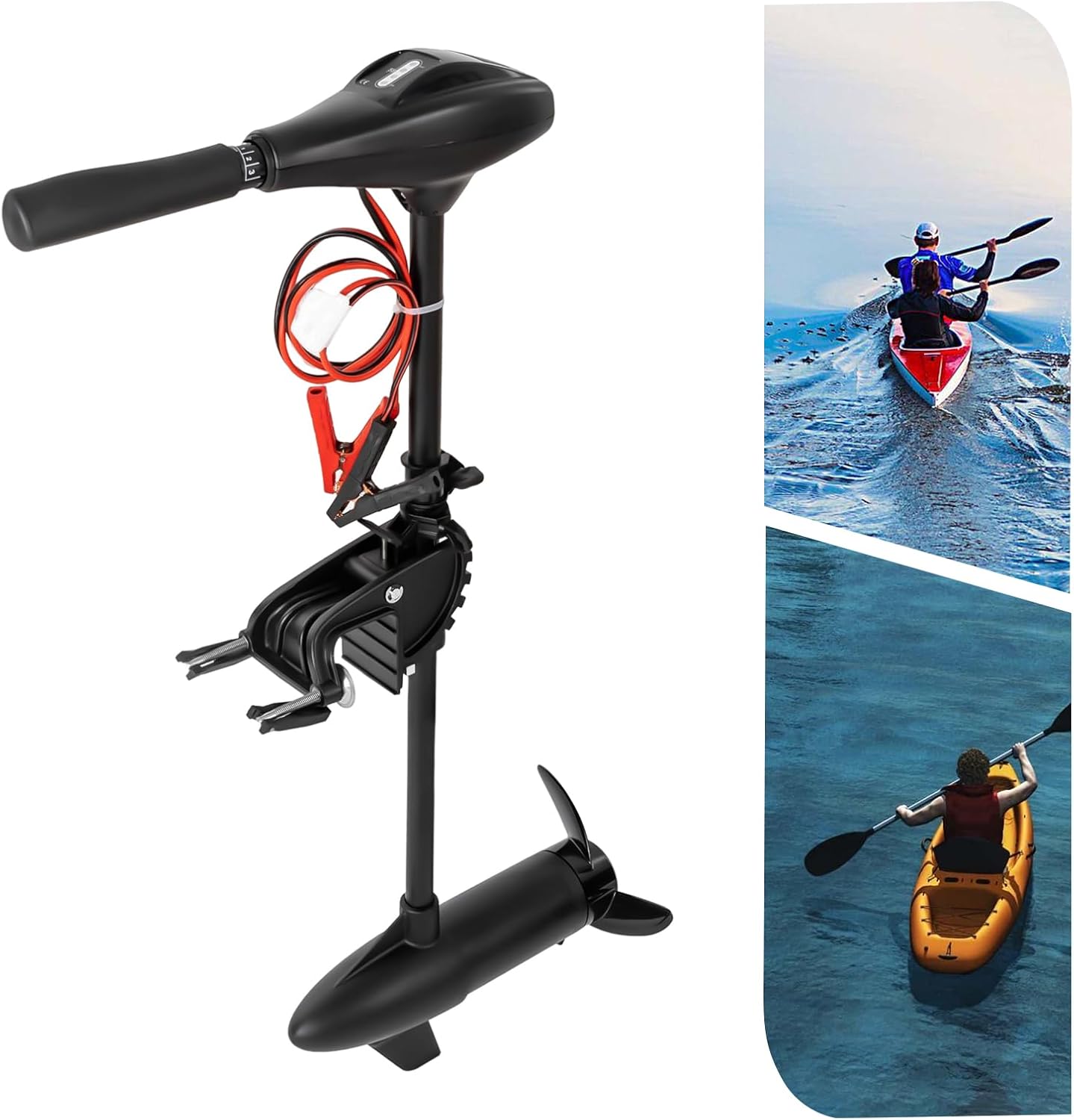 Amazon.com: Electric Outboard Trolling Motor 58Lbs Thrust, Transom ...