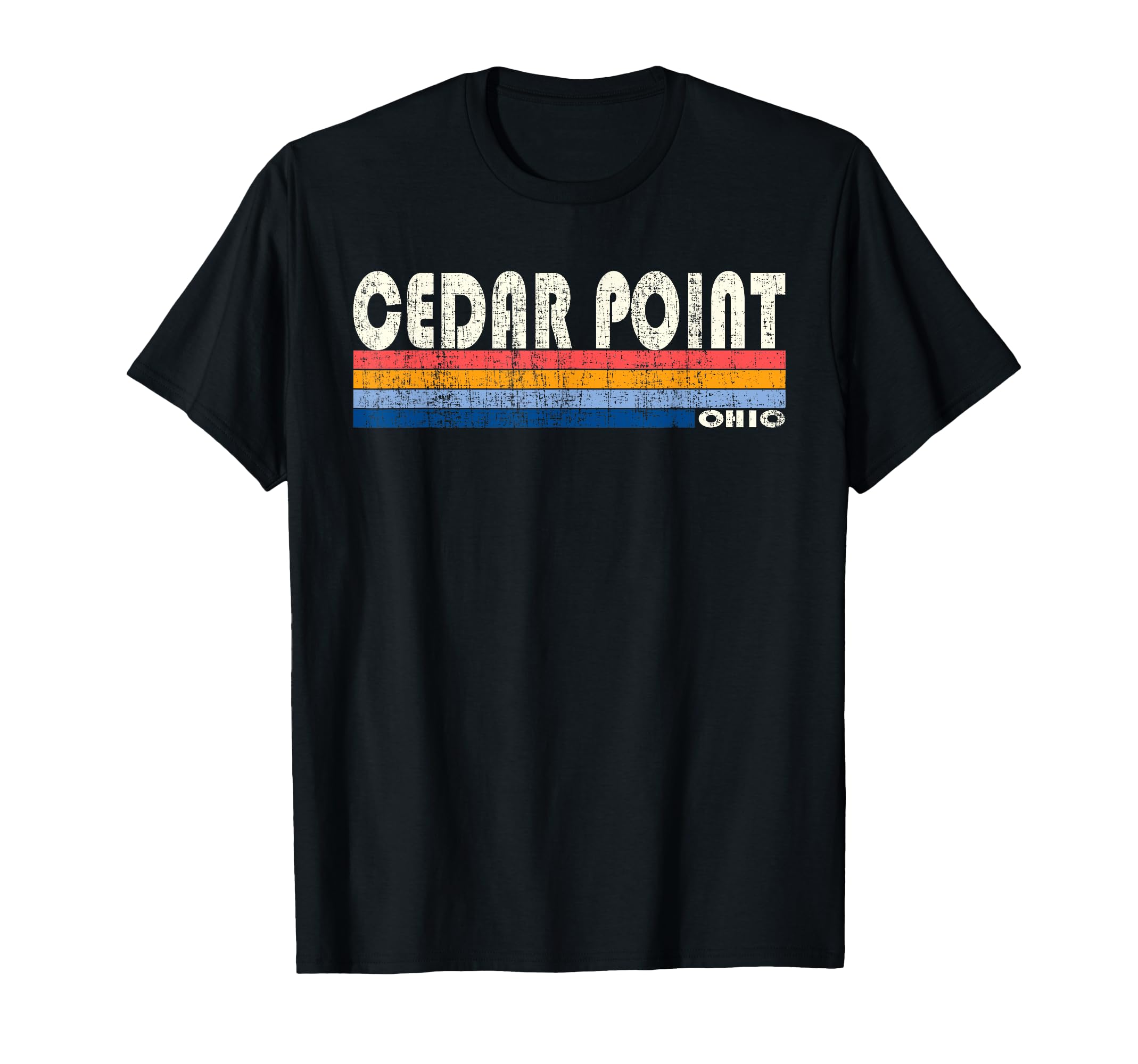 Amazon.com: Vintage 70s 80s Style Cedar Point OH T-Shirt T-Shirt ...