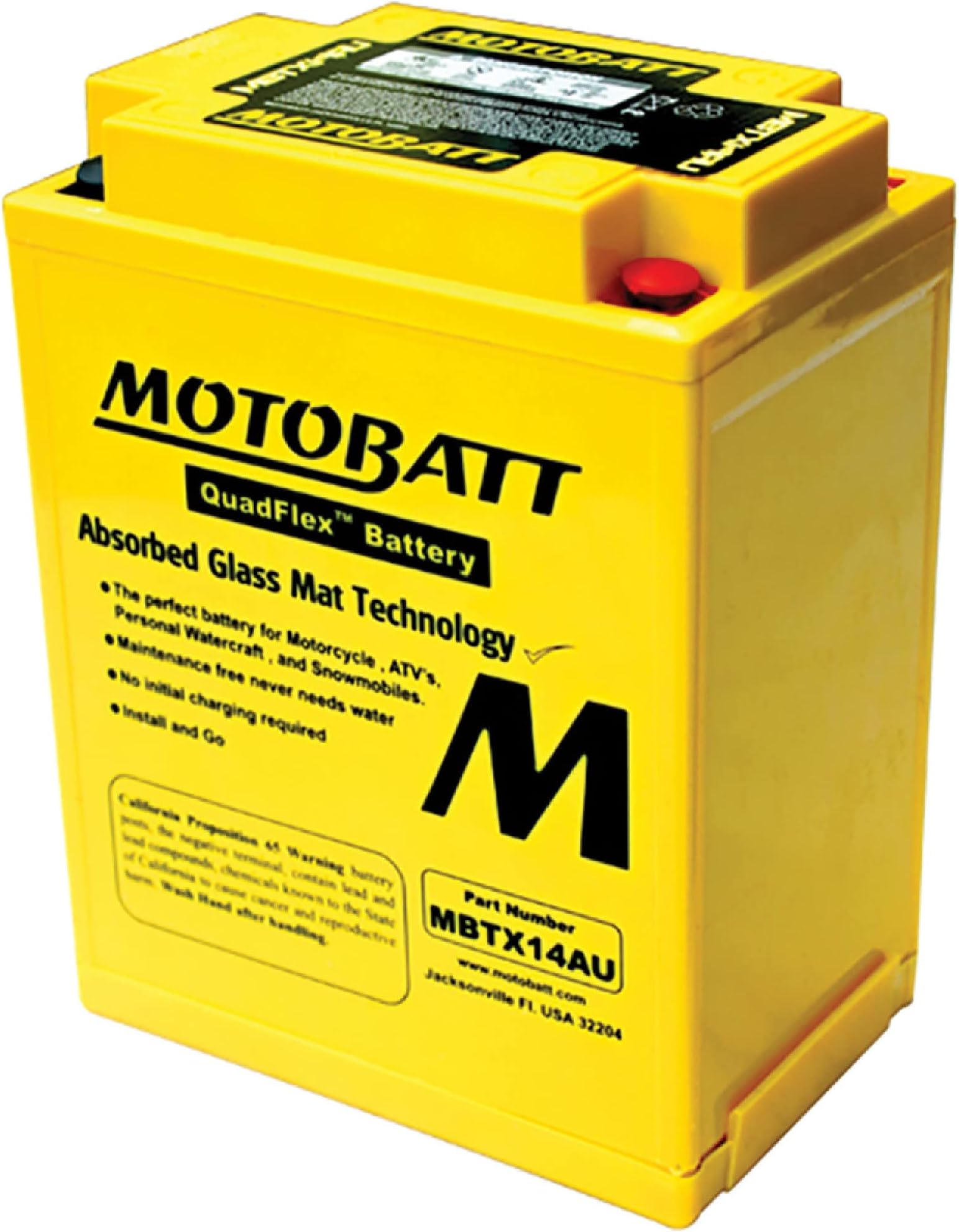 Amazon.com: MotoBatt DB Electrical MBTX14AU New Battery For Motobatt 16 ...