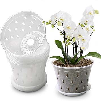 Amazon.com: Lanccona Orchid Pot, 6.7 Inch 8 Pack Orchid Pots with Holes ...