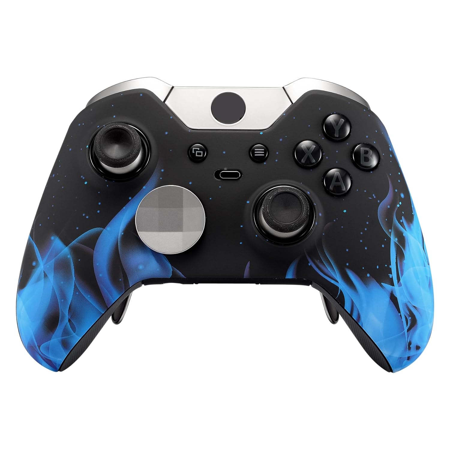Amazon.com: eXtremeRate Blue Flame Fire Faceplate Cover, Soft Touch ...