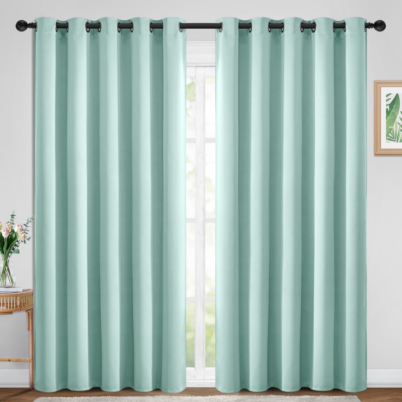 Amazon.com: Yakamok Blackout Curtains Room Darkening Thermal Insulated ...