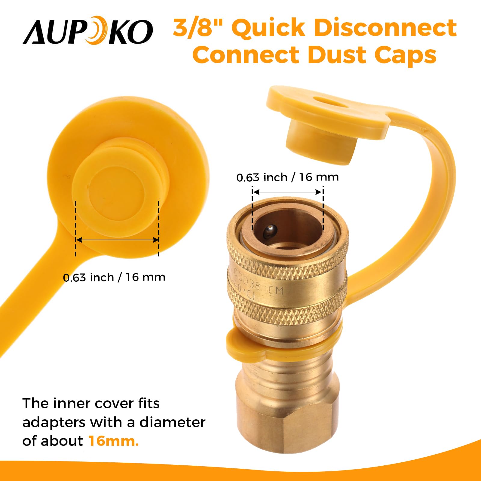 Snapklik.com : Aupoko 3 Packs 3/8" Dust Cap And Plug For Propane ...
