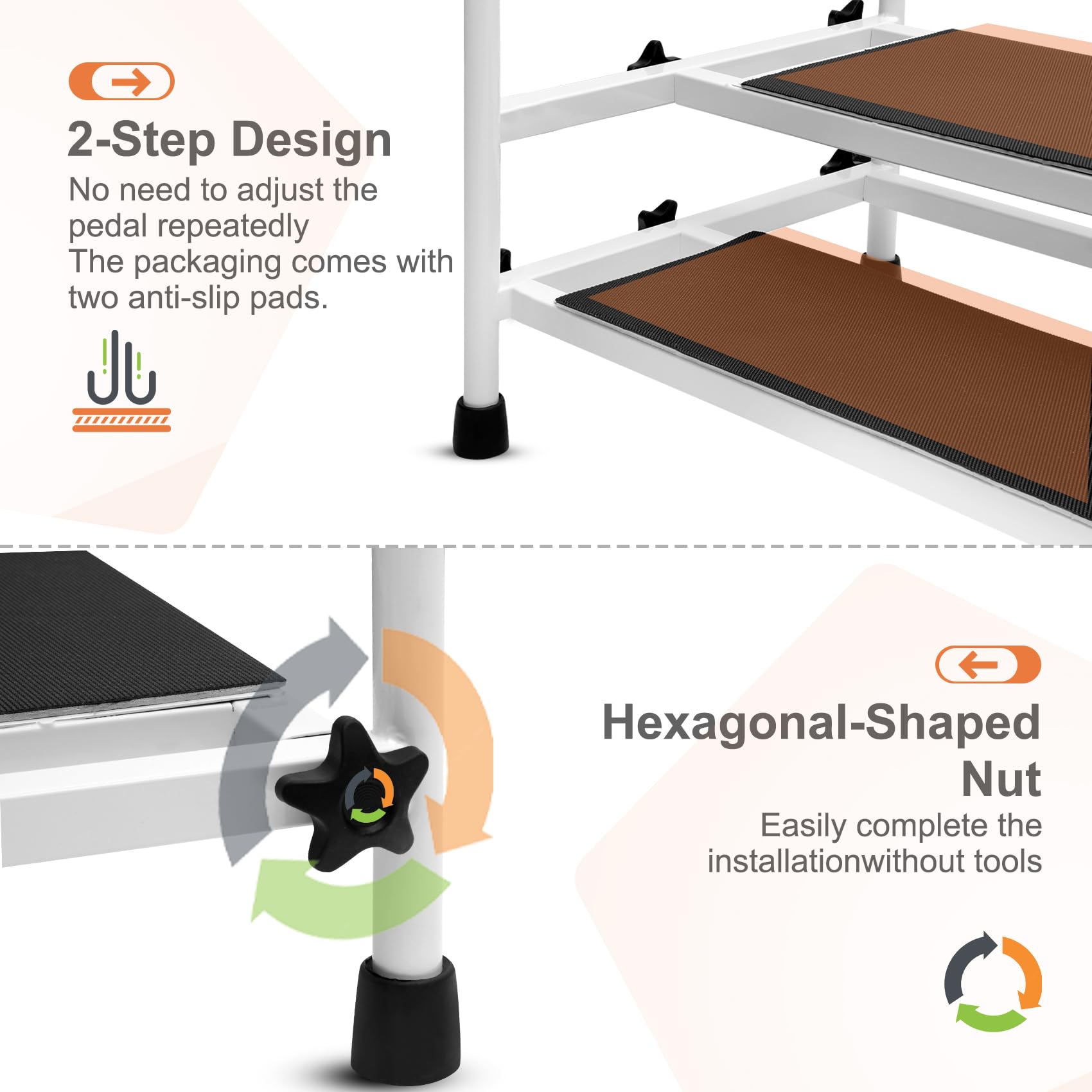 Bed Step Stool for High Bed for Elderly,Bed Rails for Elderly with ...